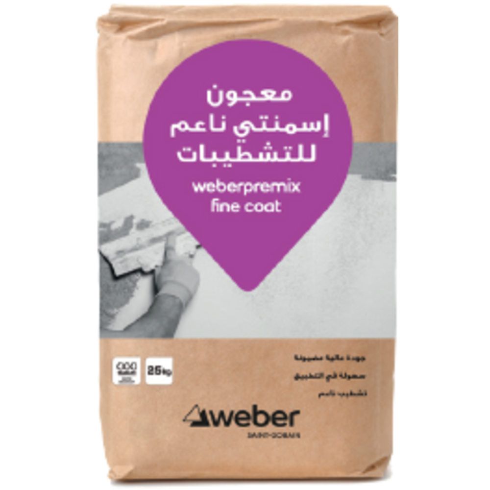 weberpremix fine coat : Plastering mortars | Weber Middle East