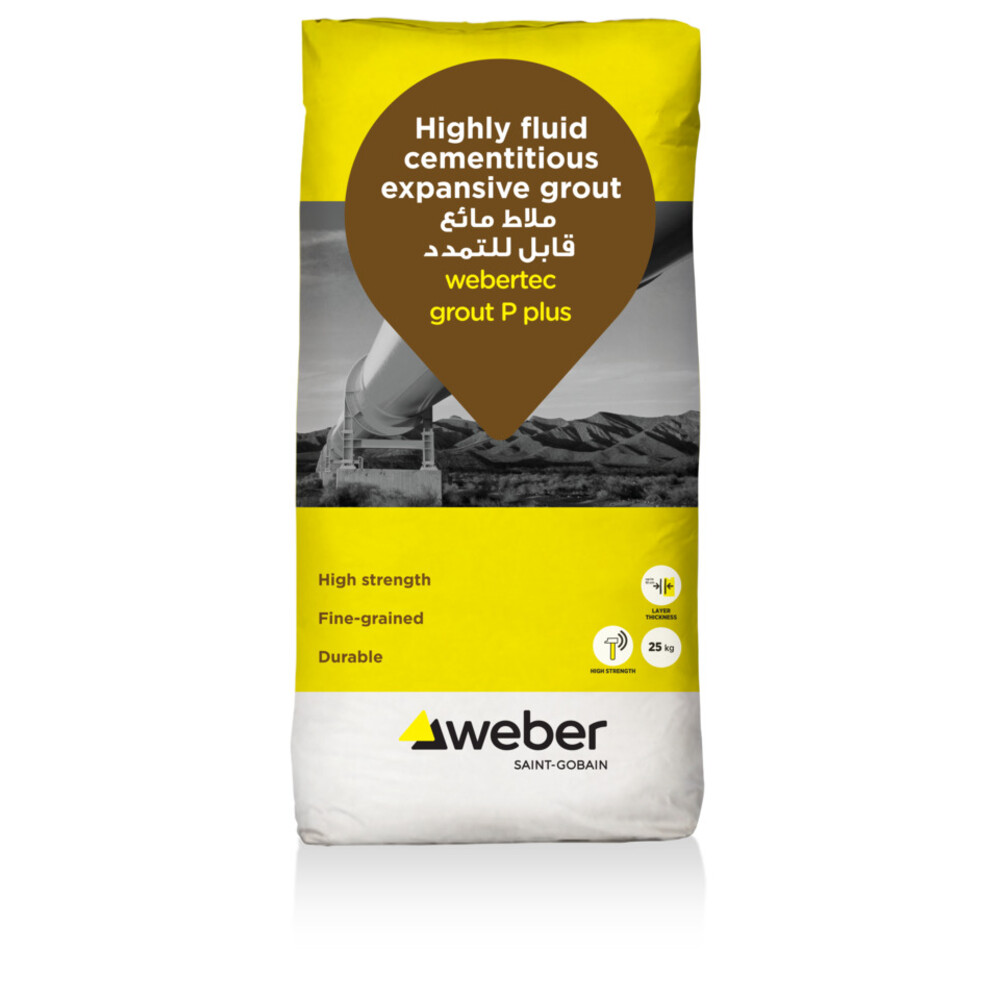 webertec grout P plus : Grouting & bedding > Technical & Repair Mortars | Weber Middle East