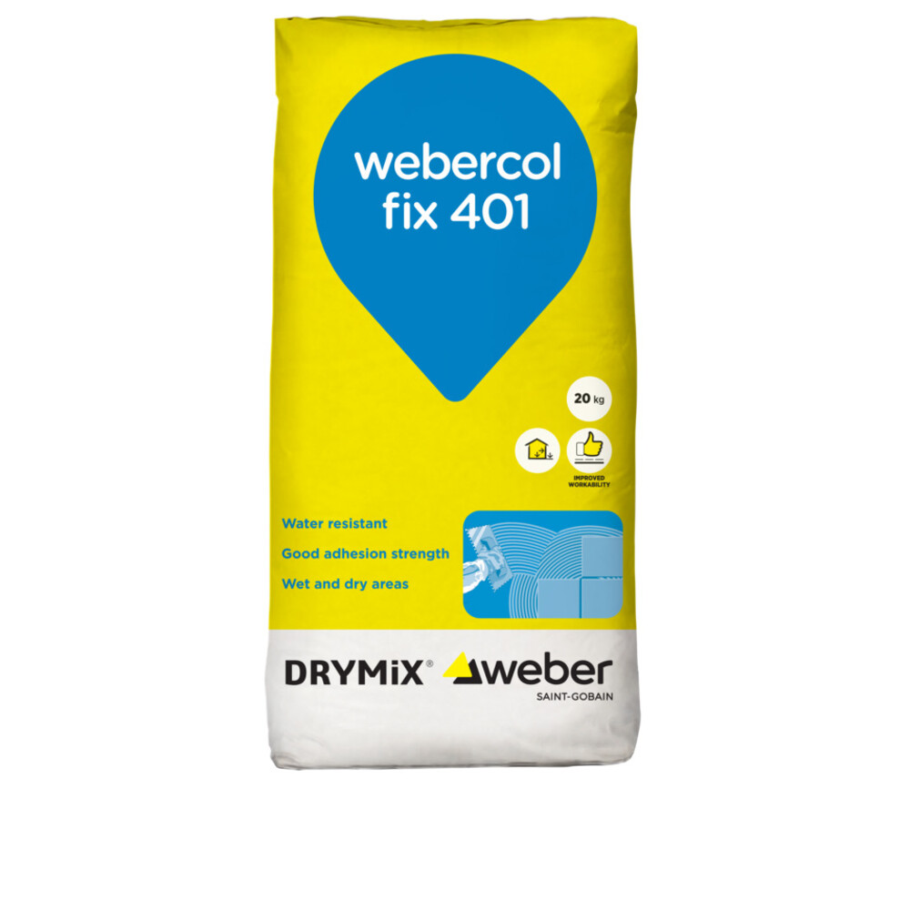 webercol fix 401 : Cementitious tile adhesives > Tile fixing & tile ...