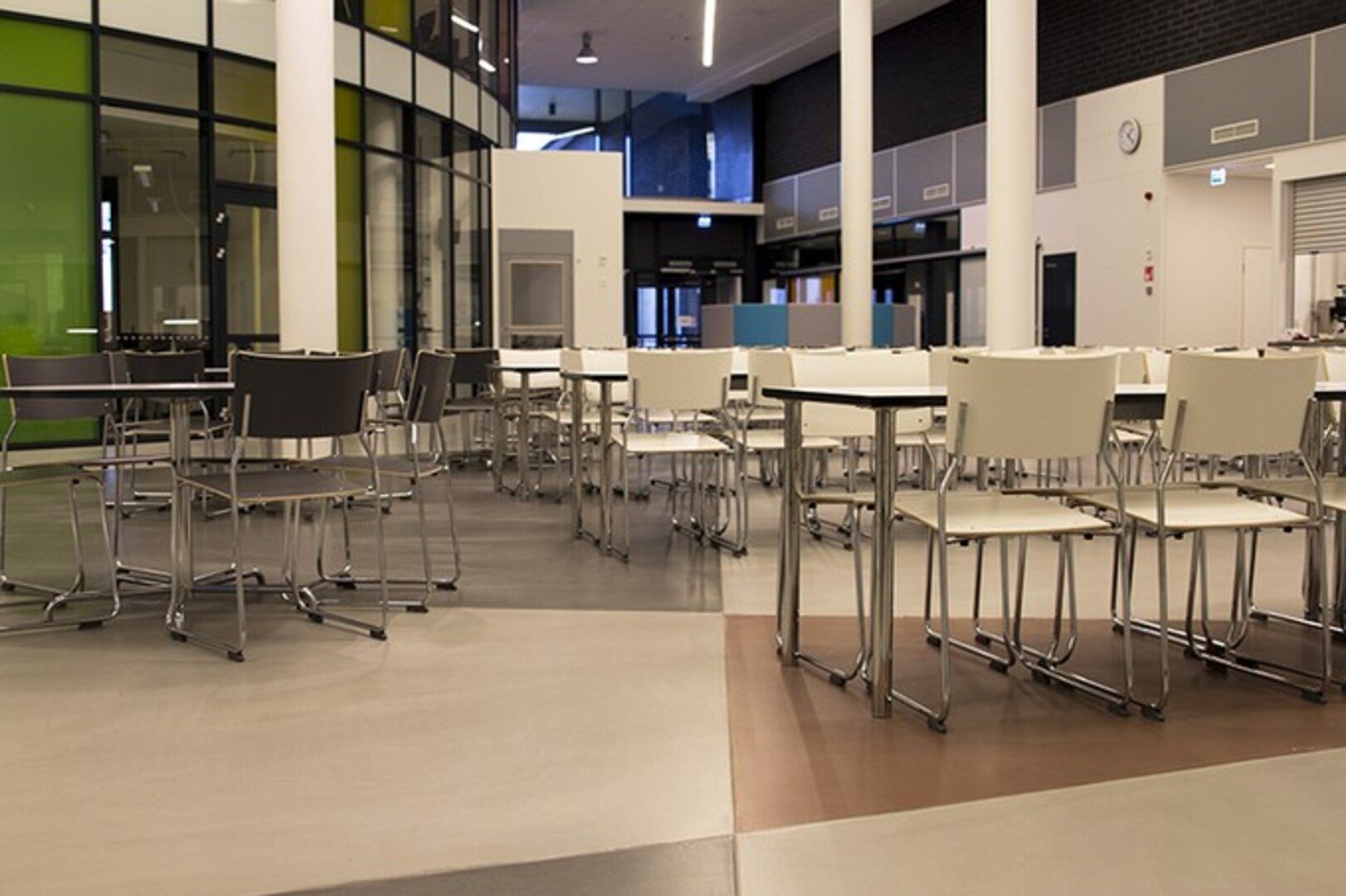 Decorative floor in multifunctional building