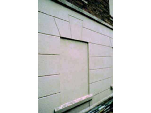 How to perform architectural grooves "Ashlar"cuts finish with Monocouche