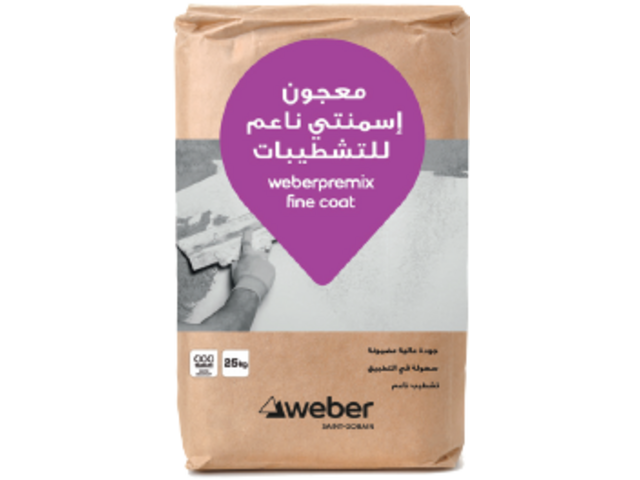 weberpremix fine coat : Plastering mortars | Weber Middle East