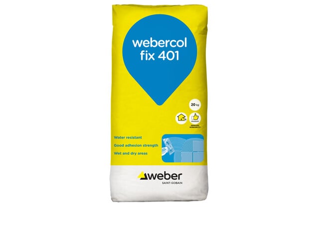 webercol fix 401 : Cementitious tile adhesives > Tile fixing & tile grouting | Weber Middle East