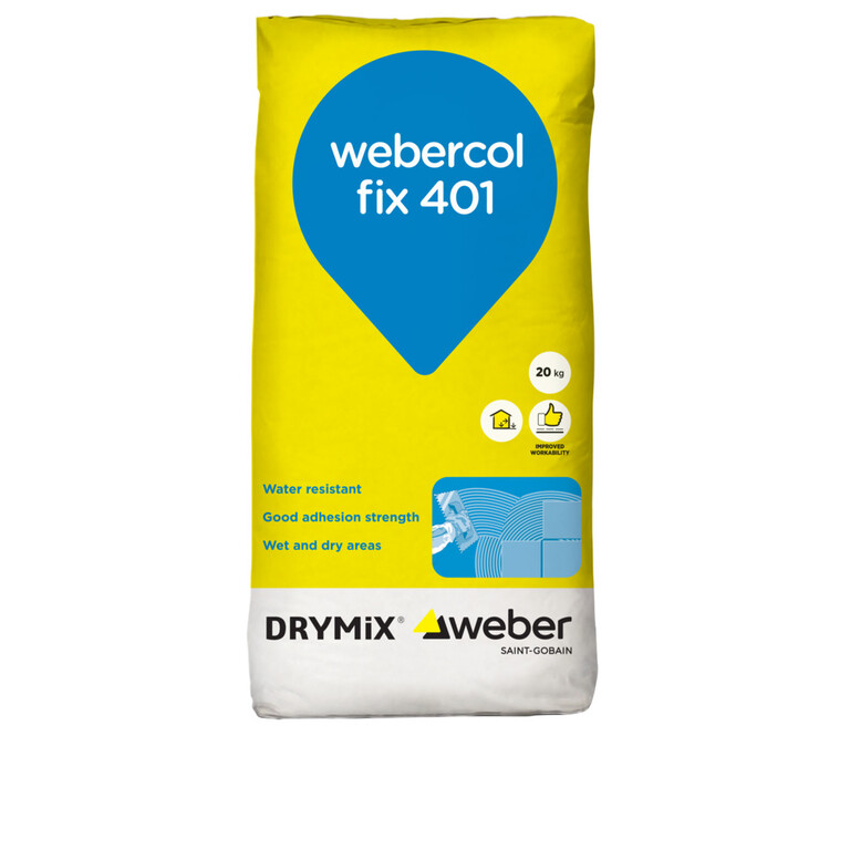 webercol fix 401 : Cementitious tile adhesives > Tile fixing & tile grouting | Weber Middle East