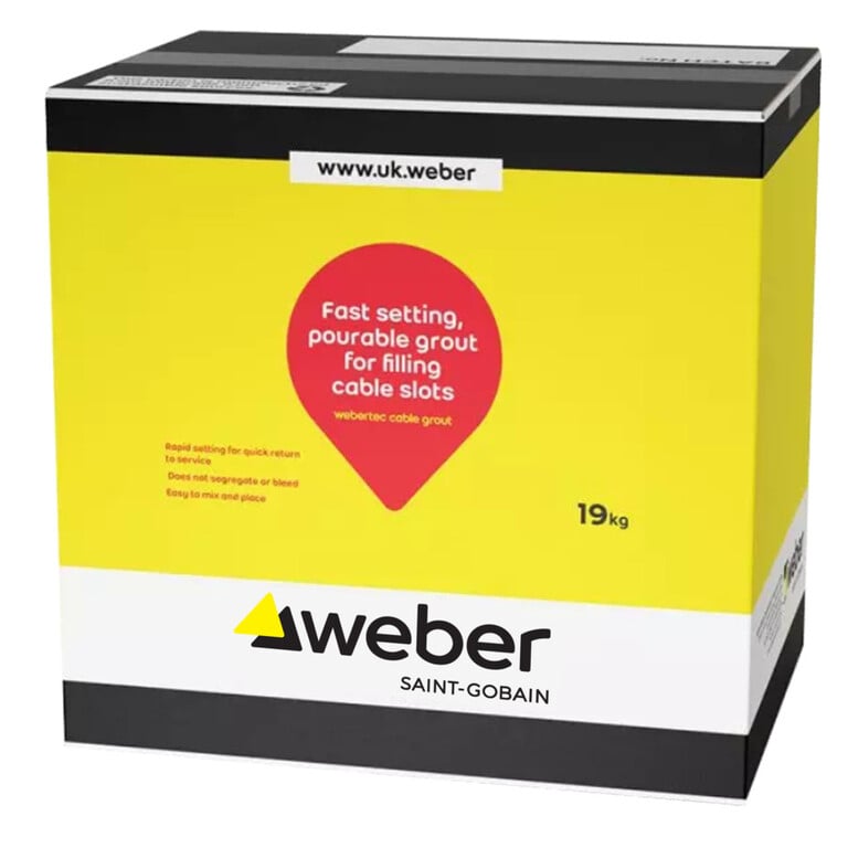 webertec cable grout : Grouting & bedding > Technical & Repair Mortars ...